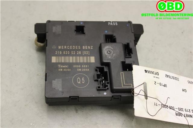 Styreenhet dør (A 219 820 02 26) for Mercedes CLS 219 320-500 2003-11 ...